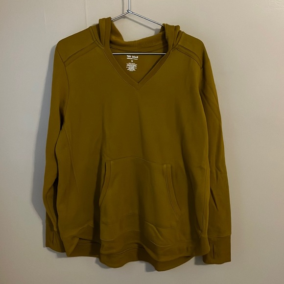 tek gear | Tops | Camel Colored Vneck Hoodie | Poshmark
